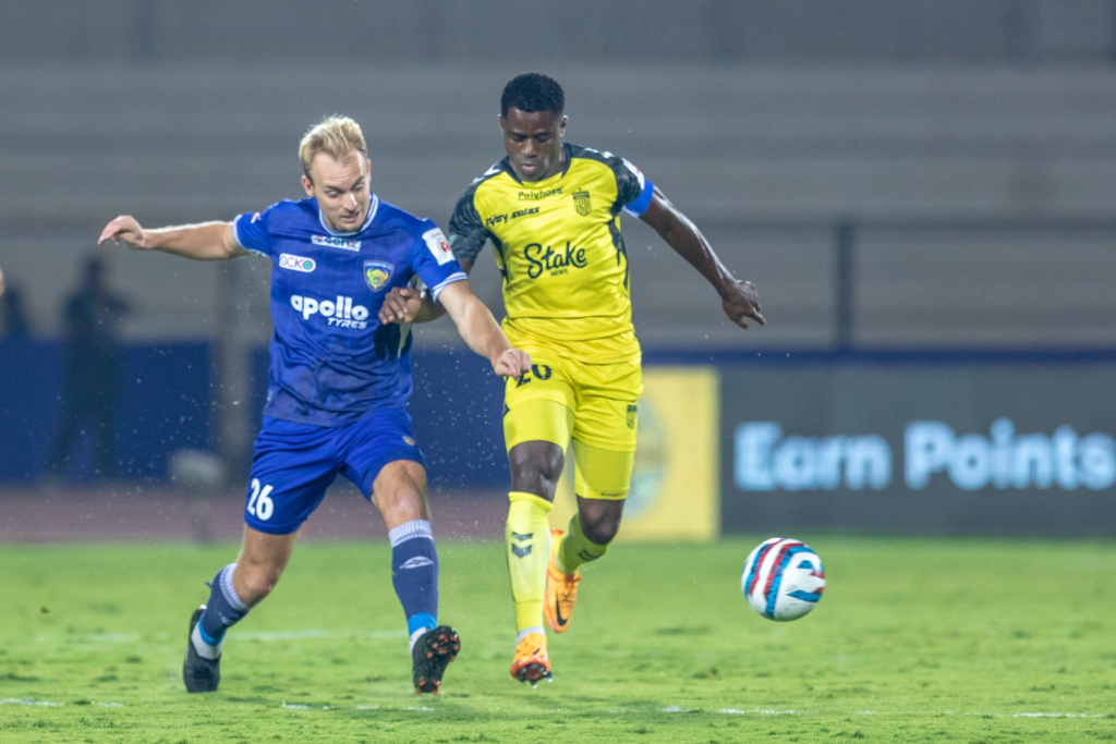 A late goal helped Hyderabad FC to hold Chennaiyin FC 1-1 in Hero ISL ...