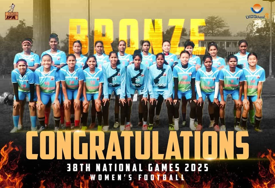 West Bengal won Bronze Medal in Women's Football of National Games 2025
